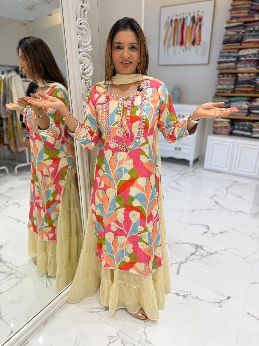 Mirrorleaf Indian One Piece – Preetibora