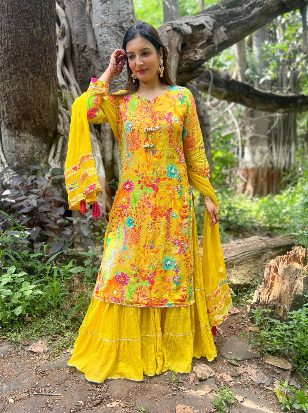 Golden Daffodil Indian One Piece – Preetibora