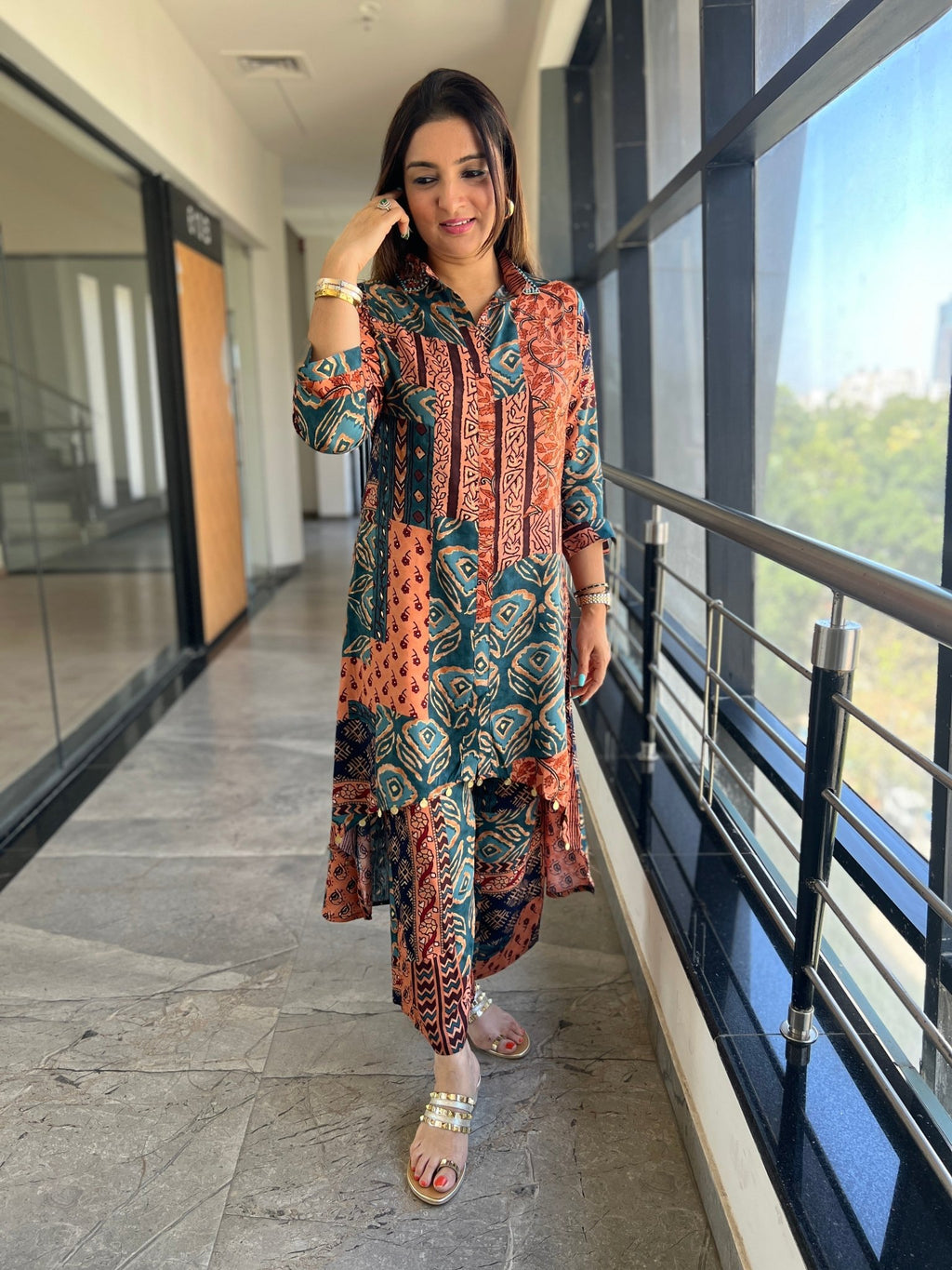 Metallic and Bead Embroidery Coord Set – Preetibora