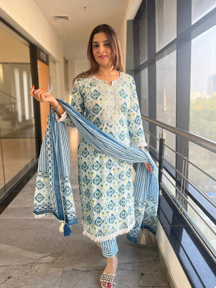 Patola Print Suit Set – Preetibora