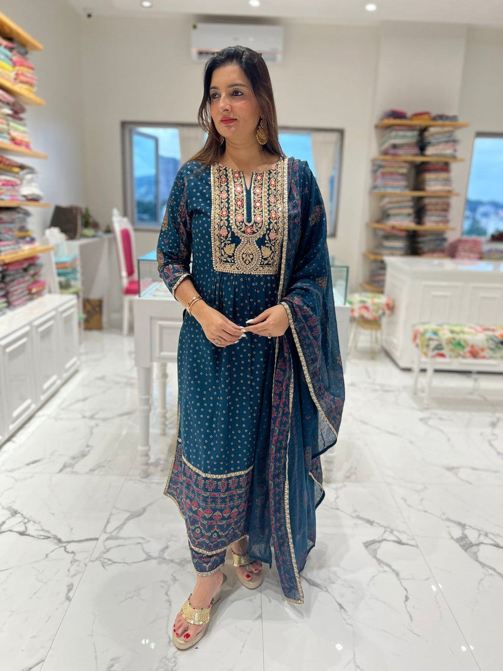 Royal Sequence Embroidery Suit Set – Preetibora